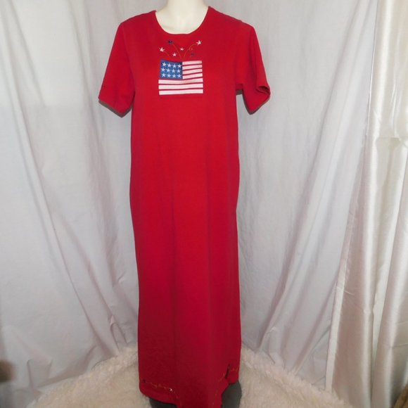 Quacker Factory | Dresses | Quacker Factory Patriotic Flag Dress ...